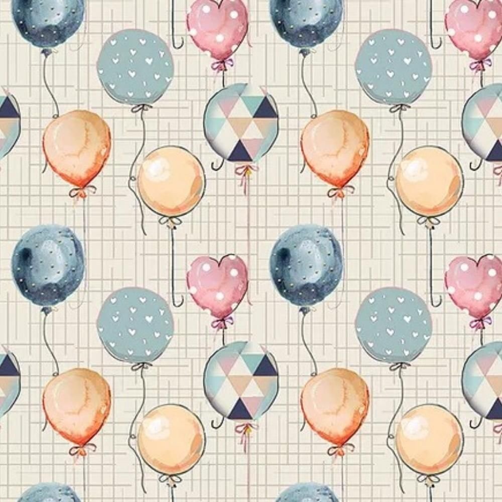 Tecido Tricoline Digital Balão