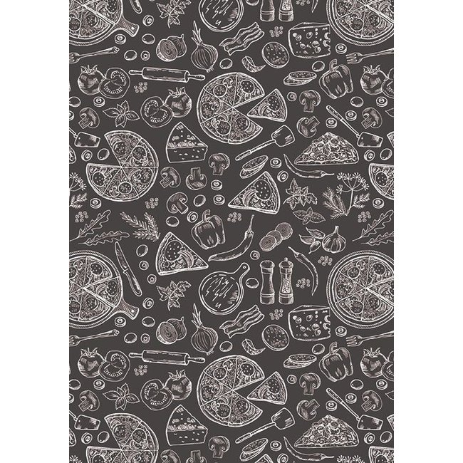 Tecido Tricoline Preto Pizza