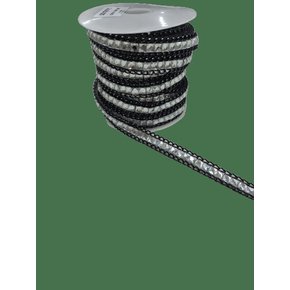 Tira Strass Quadrado Cristal Com Corrente