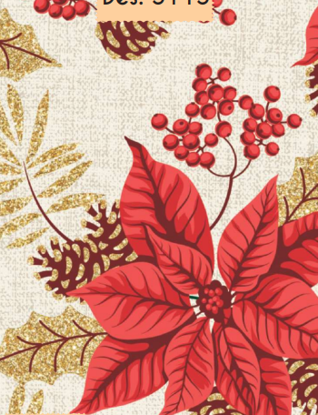 Tecido Tricoline Natal Ref:5115 Cor 01-Bazar Setti