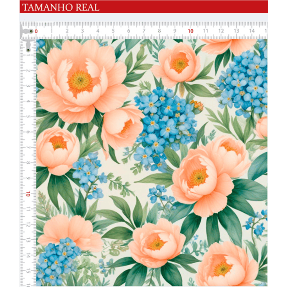 Tecido Tricoline Floral Ref:9050 Cor 192-Bazar Setti