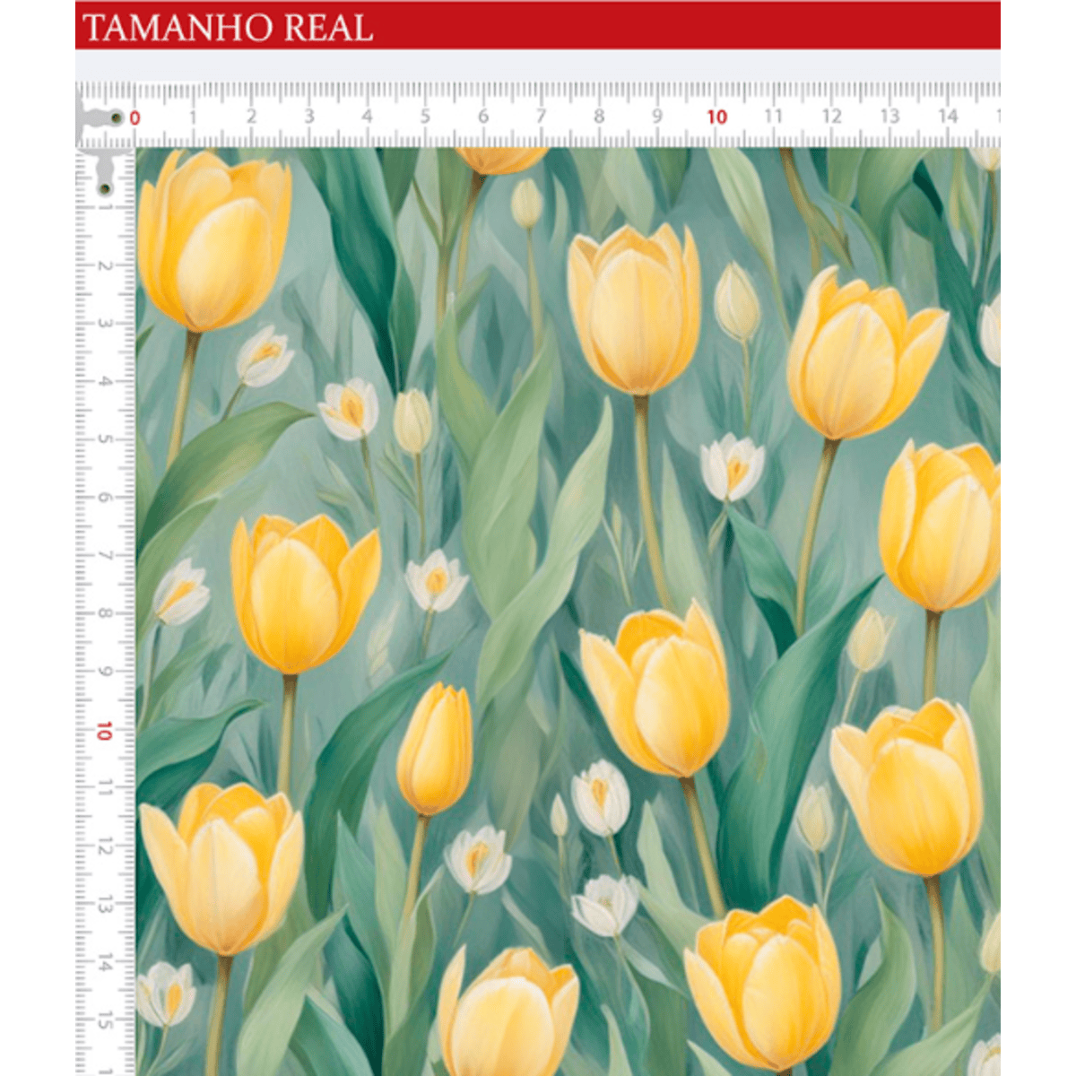 Tecido Tricoline Floral Ref:9050 Cor 201-Bazar Setti