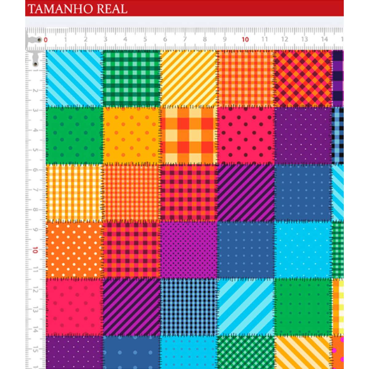Tecido Tricoline Xadrez Ref:9050 Cor 255-Bazar Setti