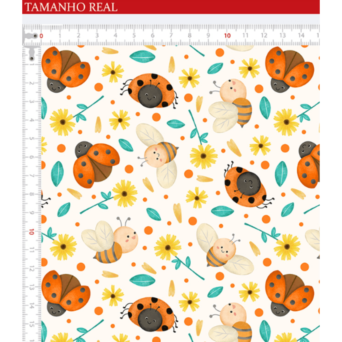 Tecido Tricoline Joaninha Ref:9050 Cor 243-Bazar Setti