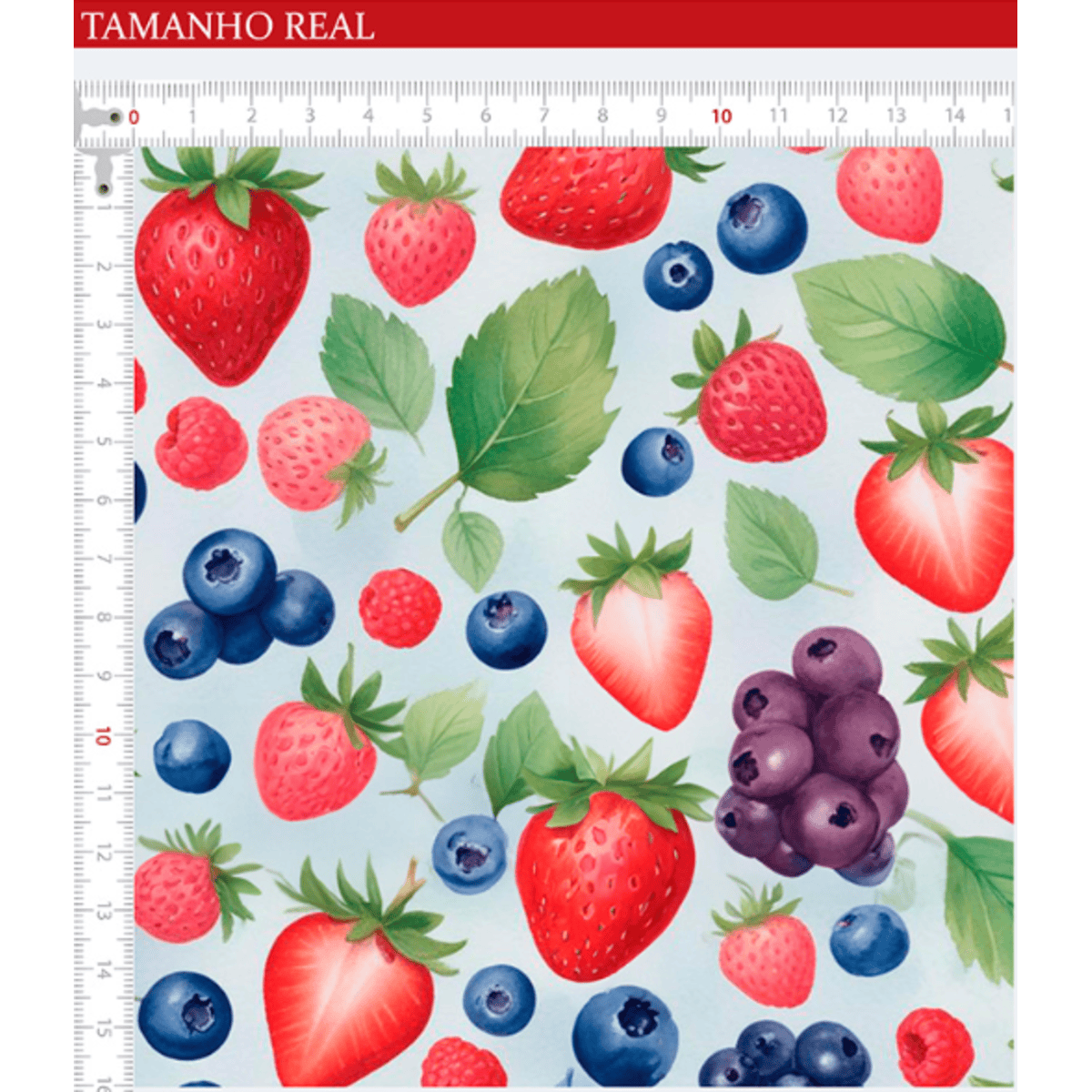 Tecido Tricoline Frutas Ref:9050 Cor 224-Bazar Setti