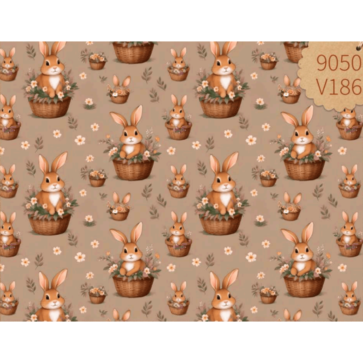 Tecido Tricoline Páscoa Ref: 9006 Cor 186-Bazar Setti